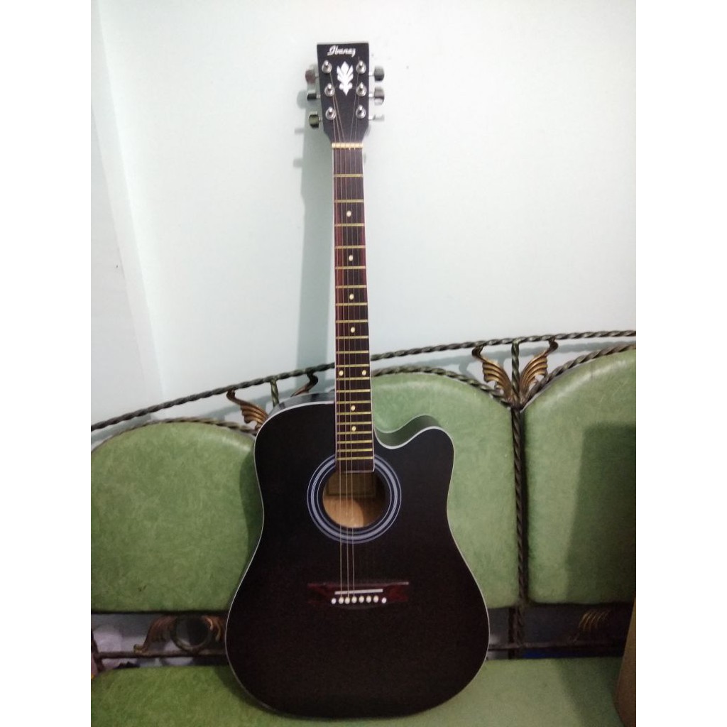 Jual Gitar Akustik Merk Ibanez Warna Hitam Black Doff Sunkay Jumbo ...