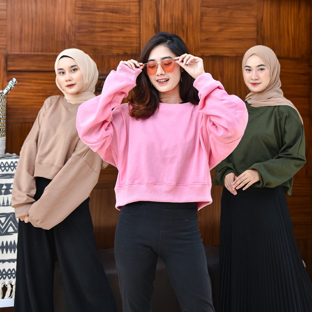 Sweater crop oversize store