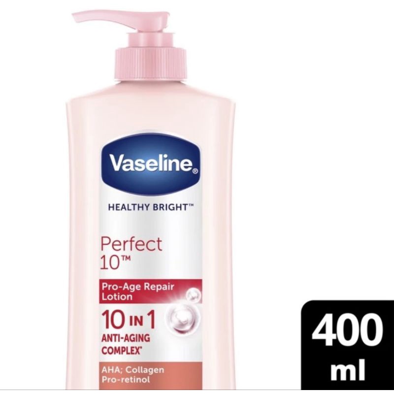 Jual Vaseline Perfect 10 Hand Body Lotion dengan AHA, Collagen & Pro-retinol - 400ml | Shopee ...