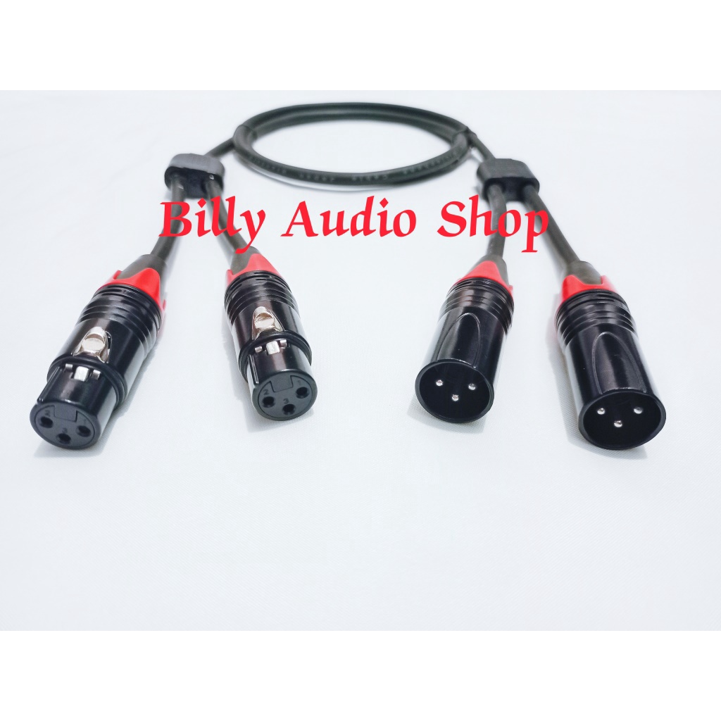 Jual KABEL AUDIO XLR CANON FEMALE CABANG KE CANON MALE CABANG 50CM - 3 ...