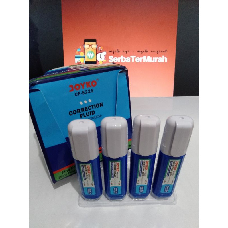 Jual PROMO / LARIS Tip ex cair / correction pen/ tip X BIRU JOYKO murah ...