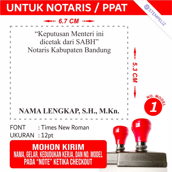 Jual Stempel SABH Notaris (Sistem Administrasi Badan Hukum) | Shopee ...