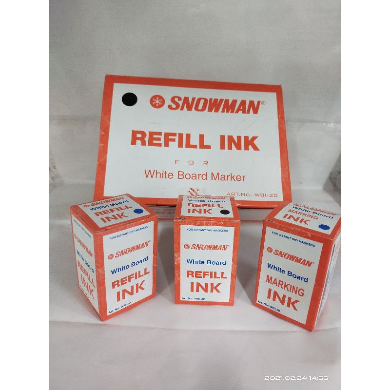 Jual Tinta Spidol Snowman Whiteboard/Refill Tinta whiteboard | Shopee ...
