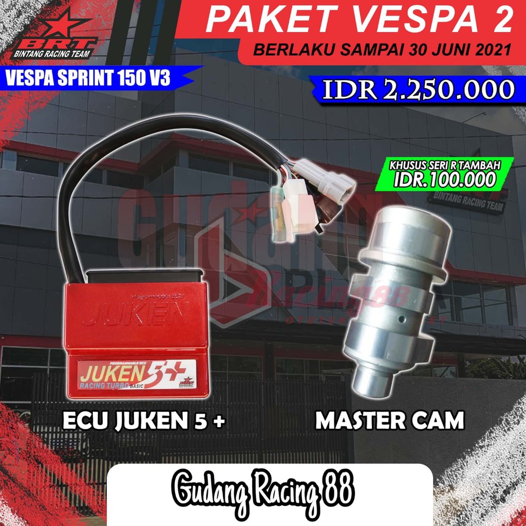 Jual (GR88) ECU JUKEN 5+ DAN MASTER CAM NOKEN AS BRT VESPA SPRINT 150 ...