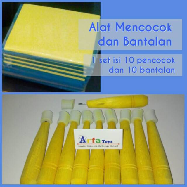 Jual ARFATOYS 10 set Alat Mencocok dan Bantalan Cocok untuk prasekolah ...