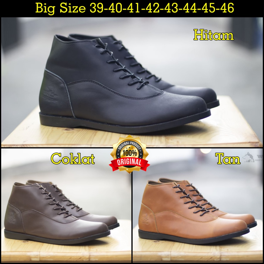 Jual sepatu boot pria big size jumbo ukuran besar 44 45 46 wolf akita ...