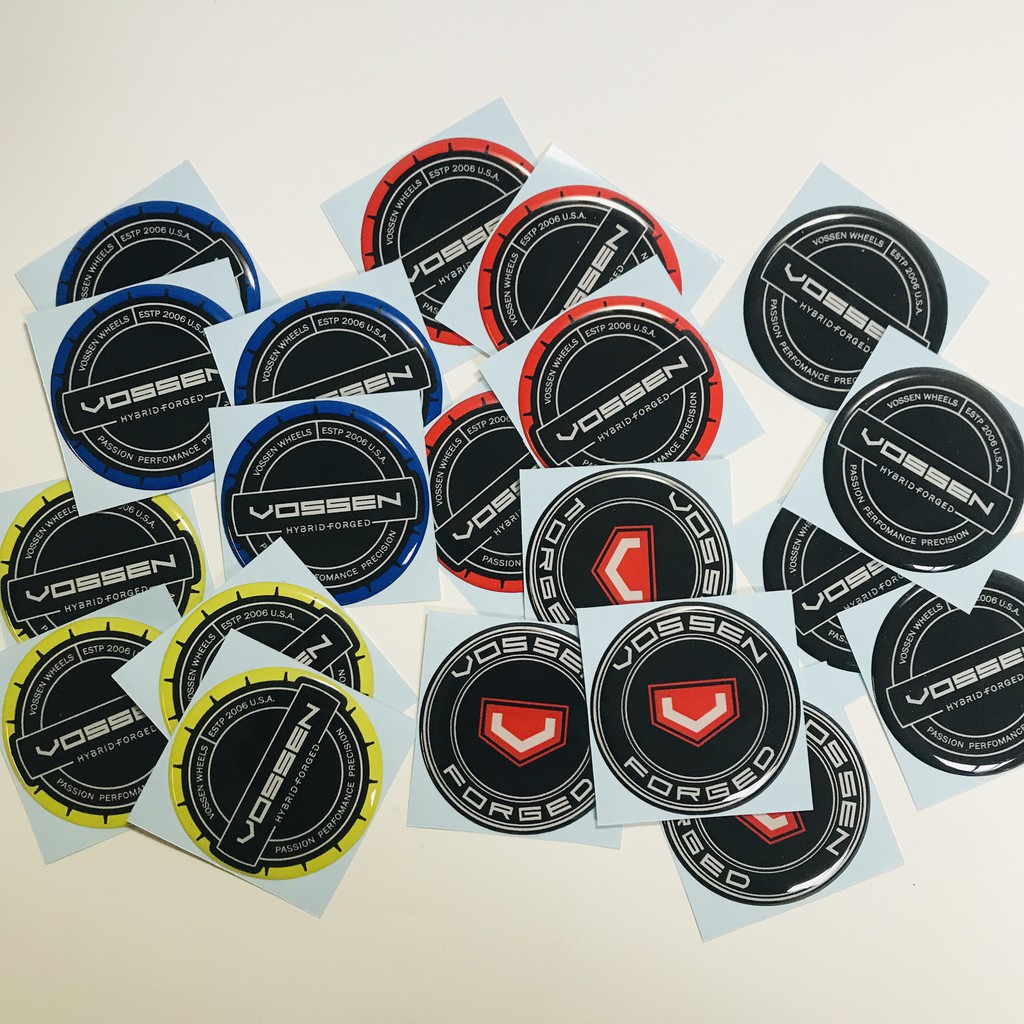 Jual Stiker Emblem WHEEL DOP VOSSEN HYBRID FORGED Timbul 3d Resin ...