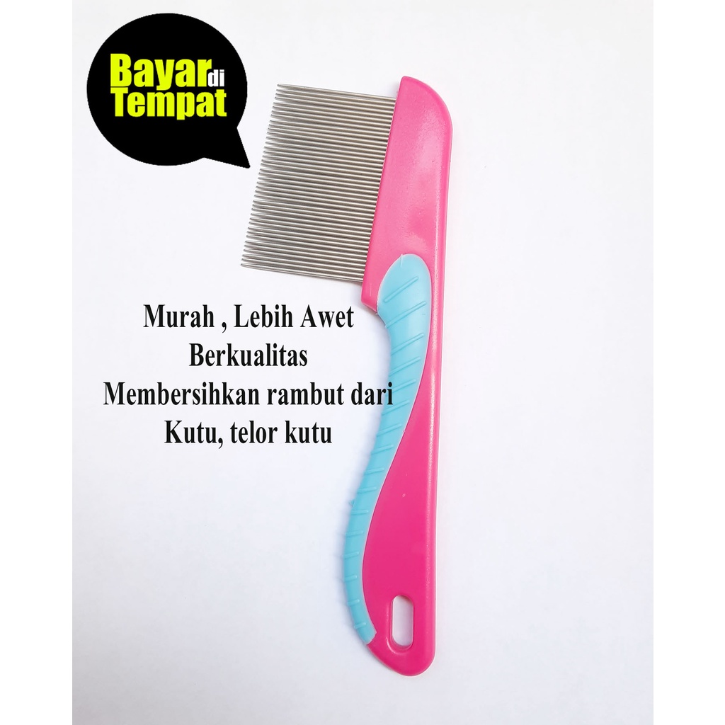 Jual Sisir Kutu Logam / Serit Logam Kutu Dan Ketombe Gagang Panjang ...