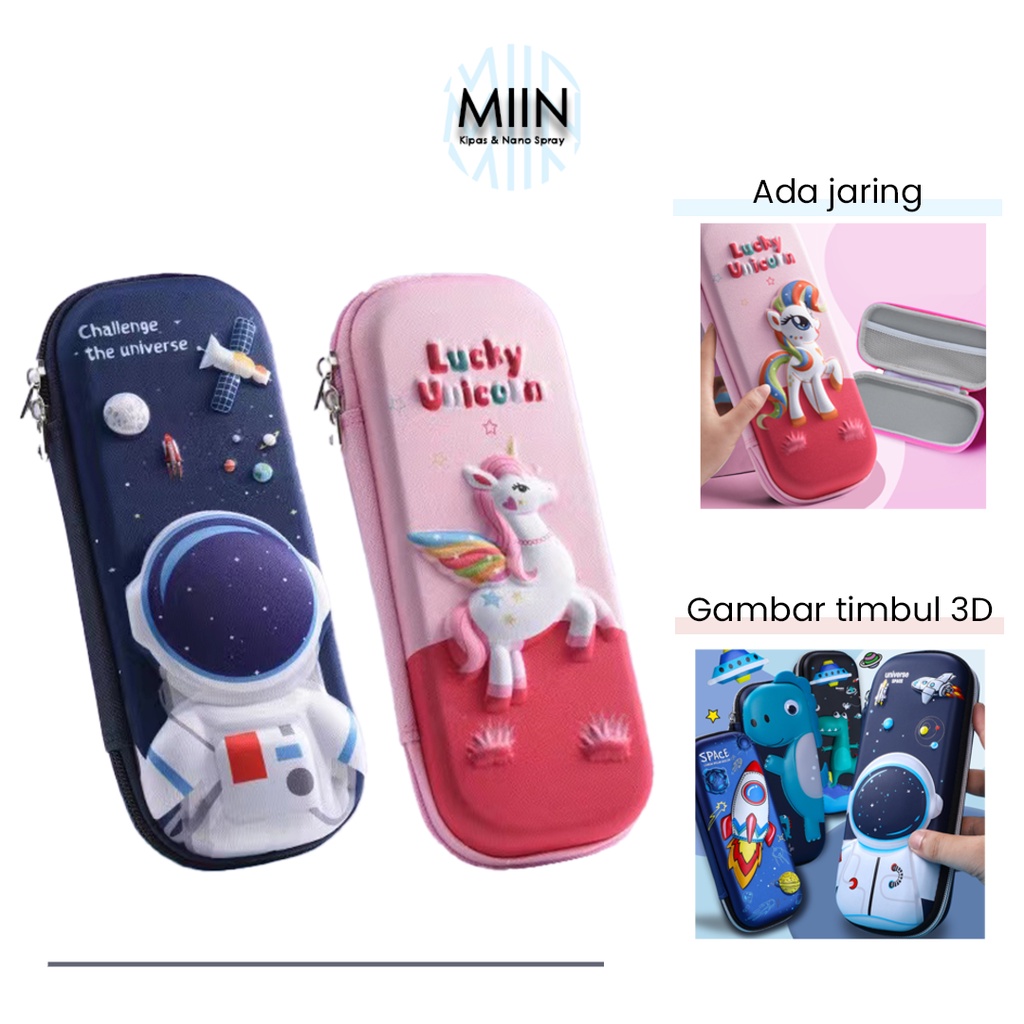 Jual Kotak Pensil 3D Anti Air Astronot Rocket Karakter Lucu Kotak ...