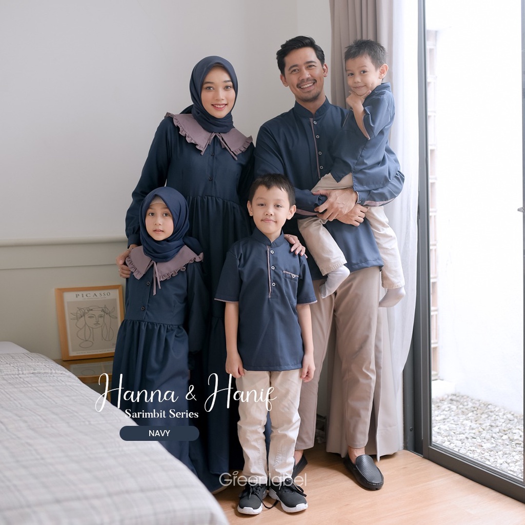 Jual Hanna Hanif Series ( Navy ) - Greenlabel - Sarimbit Keluarga ...