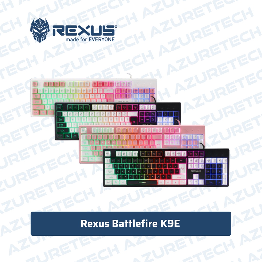 Jual Rexus Battlefire K9E Rainbow Fullsize Gaming Keyboard Garansi ...
