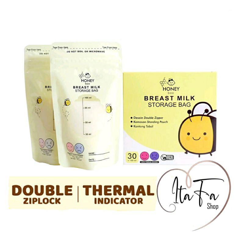 Jual Kantong ASI Honey Boo Breast Milk Plastik Asi 100ml | Shopee Indonesia