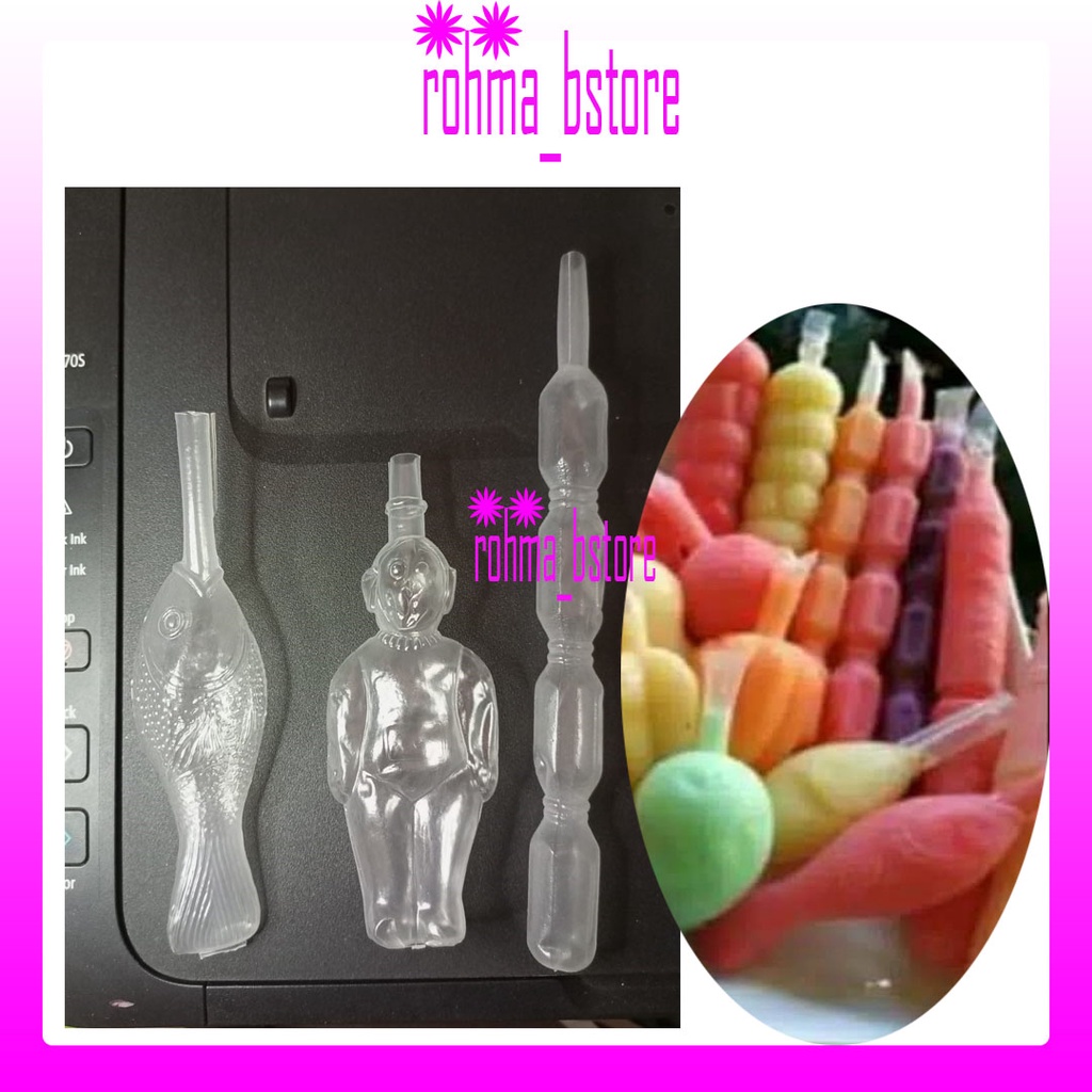 Jual Plastik Es Wawan Unik Bentuk Ikan Teletubis Tongkat 50 pcs ...