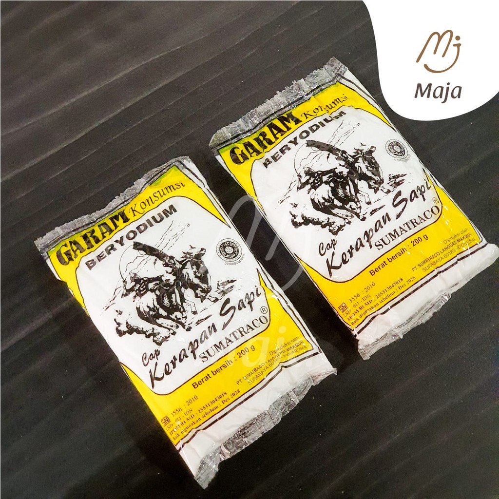 Jual Garam Cap Kerapan Sapi Garam Beryodium 200 Gram | Shopee Indonesia