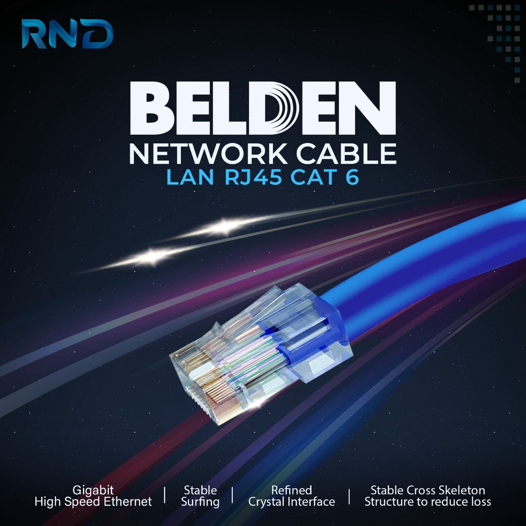 Jual Kabel LAN Belden Cat6 UTP Ethernet Gigabit Cable / 1 Meter / 5 ...