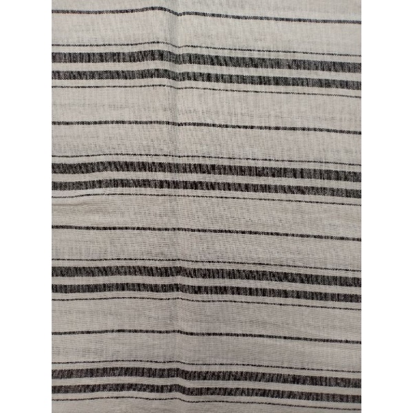 Jual KAIN LINEN SALUR HITAM PUTIH (250 & 290 cm) | Shopee Indonesia