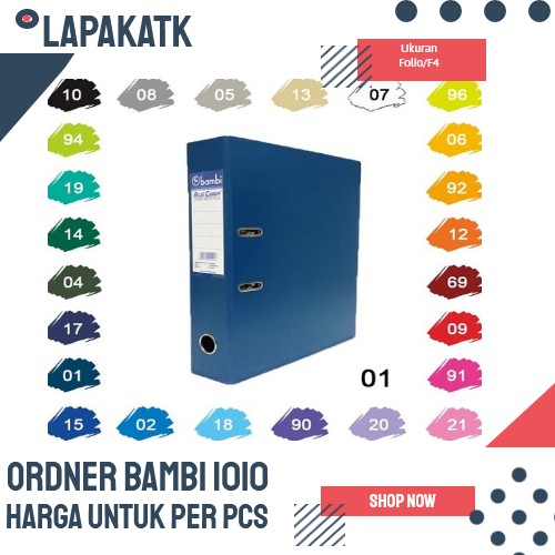 Jual ORDNER BAMBI 1010 F4 FOLIO 7 CM / LEVER ARCH F4 7 CM + | Shopee Indonesia