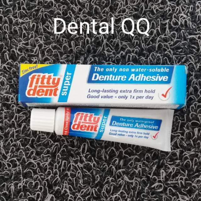Jual Fittydent 40g lem gigi palsu USA super denture adhesive / Fitty ...