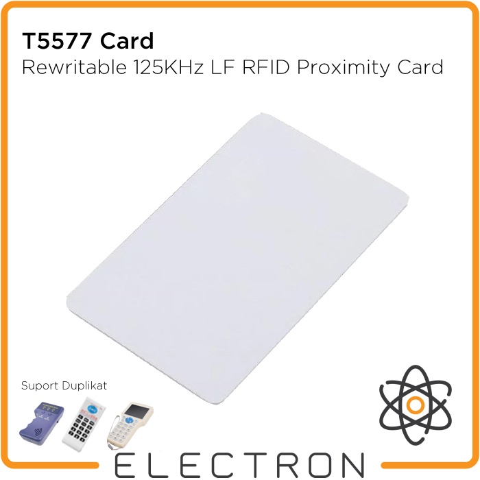 Jual T5577 Card RFID 125 kHz Rewritable Writable Duplicate Clone Copy ...
