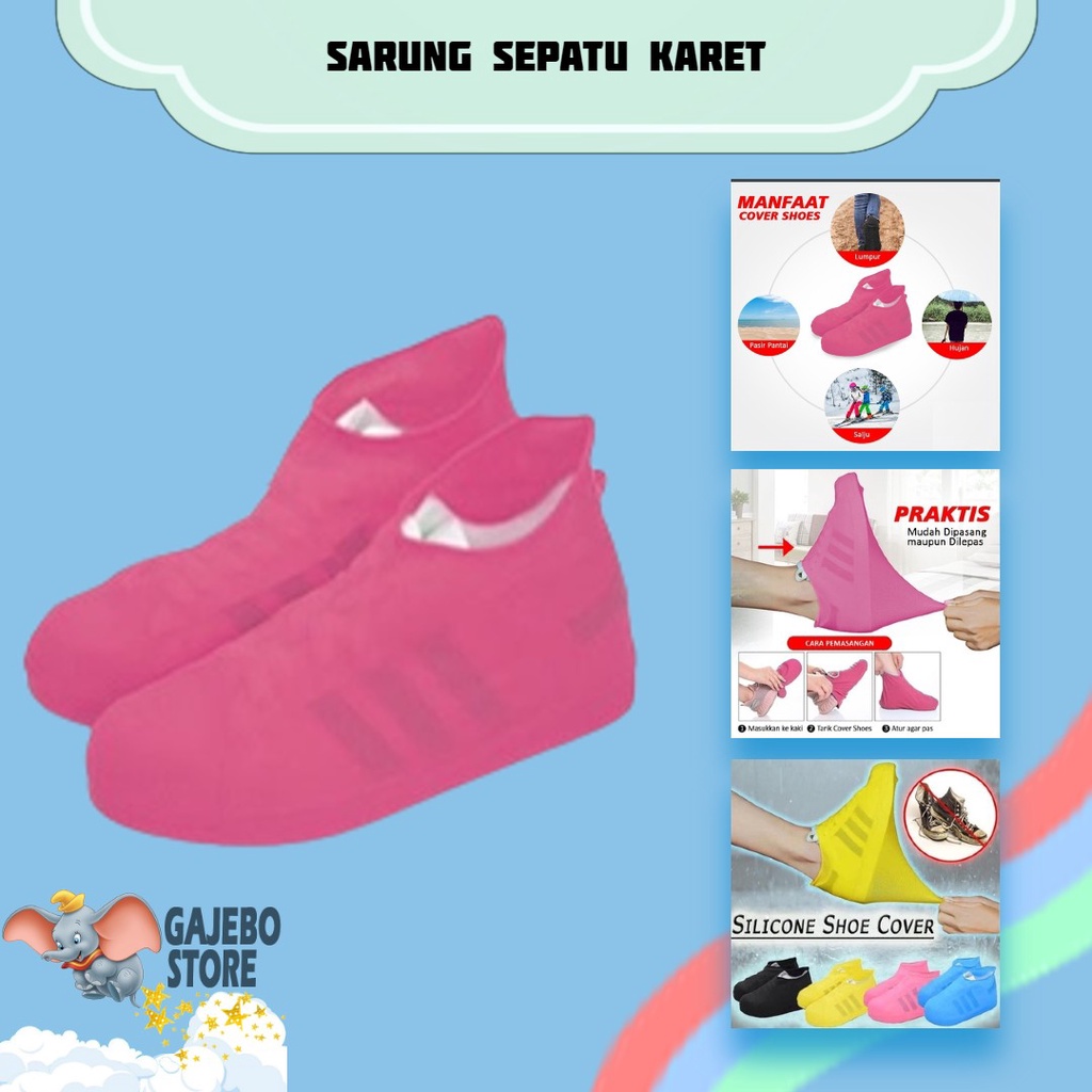 Jual Cover Shoes / Sarung Sepatu Karet / Pelindung Sepatu Anti Air ...
