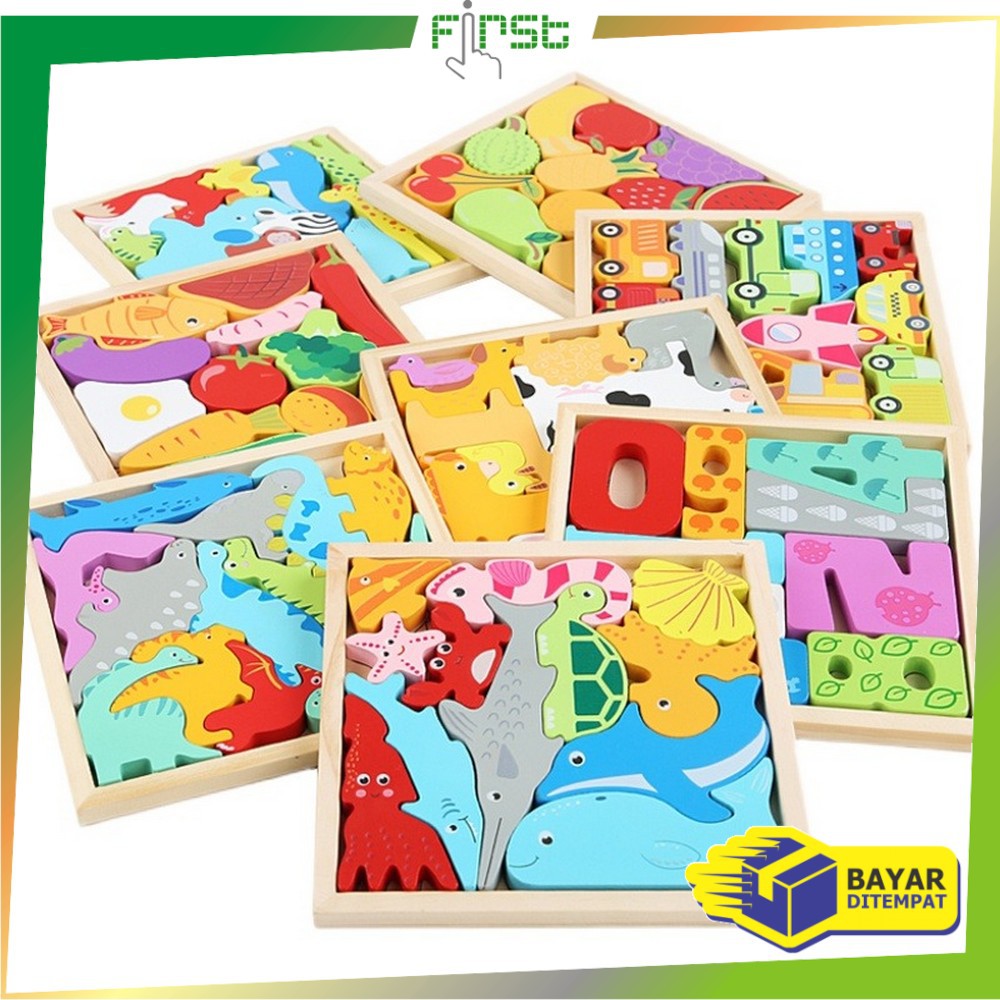 Jual FH-M177 Mainan Puzzle 3D Wooden Toys Puzzle Kayu Mainan Edukasi ...