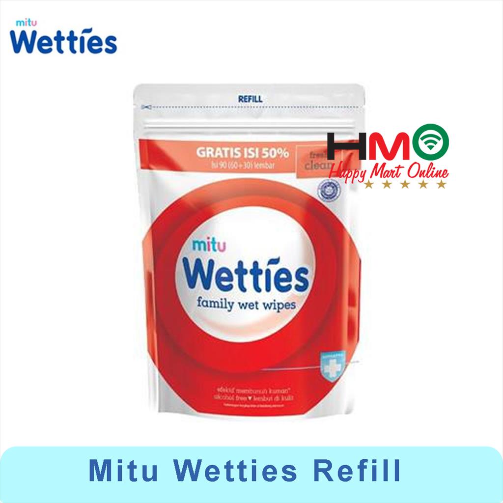 Jual Mitu Tissue Basah Mitu Antiseptic Refill Fresh Clean 90s | Shopee ...