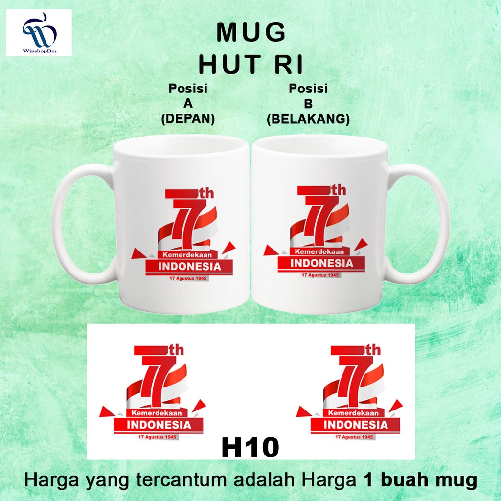 Jual MUG CUSTOM HUT RI / MUG KEMERDEKAAN / MUG 17 AGUSTUS (MUG STANDAR ...