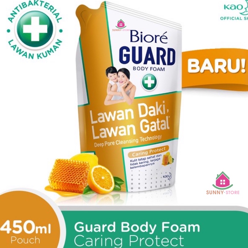 Jual Biore Body Foam Guard Bodywash Sabun Cair Active 450 ML Antibacterial,Lively,Energetic ...