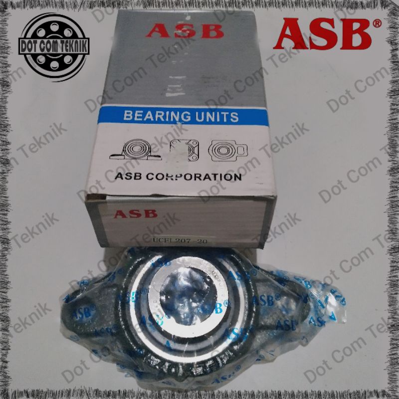 Jual PILLOW BLOCK BEARING UCFL 207-20 ASB (AS : 1 1/4" atau 31,75 M/M) | Shopee Indonesia