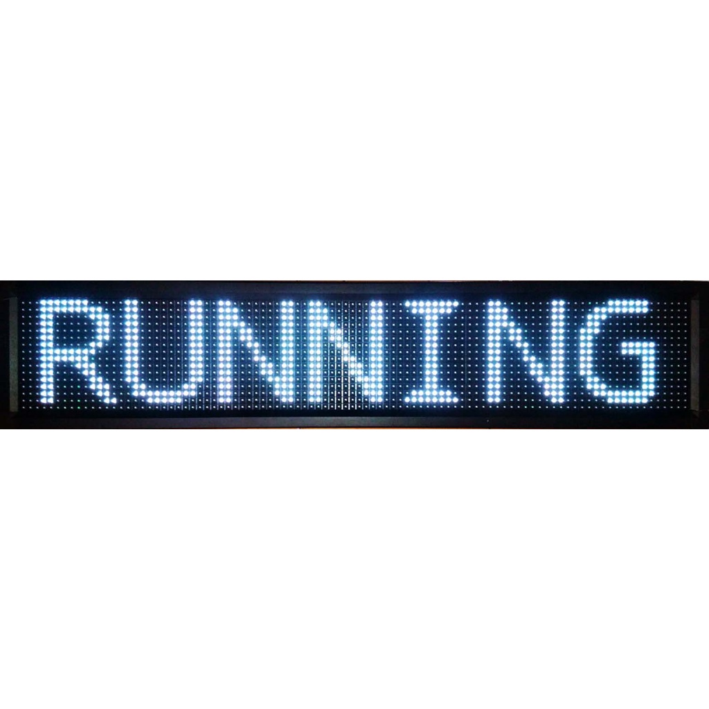 Jual Running Text PUTIH ANDROID WIFI Ukuran 24 cm x 168 cm. Warna LED ...
