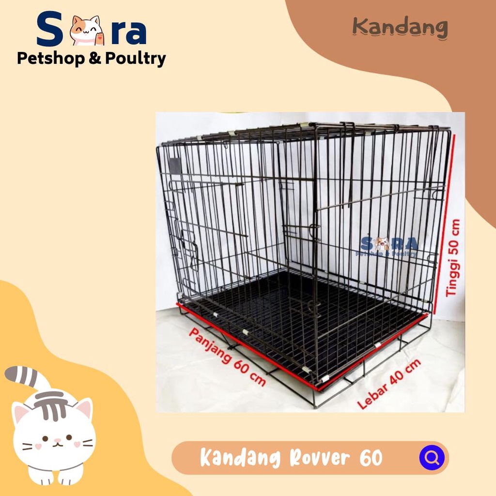 Jual KANDANG KUCING UKURAN 60 / KANDANG ANJING OTTER KELINCI ANABUL ...