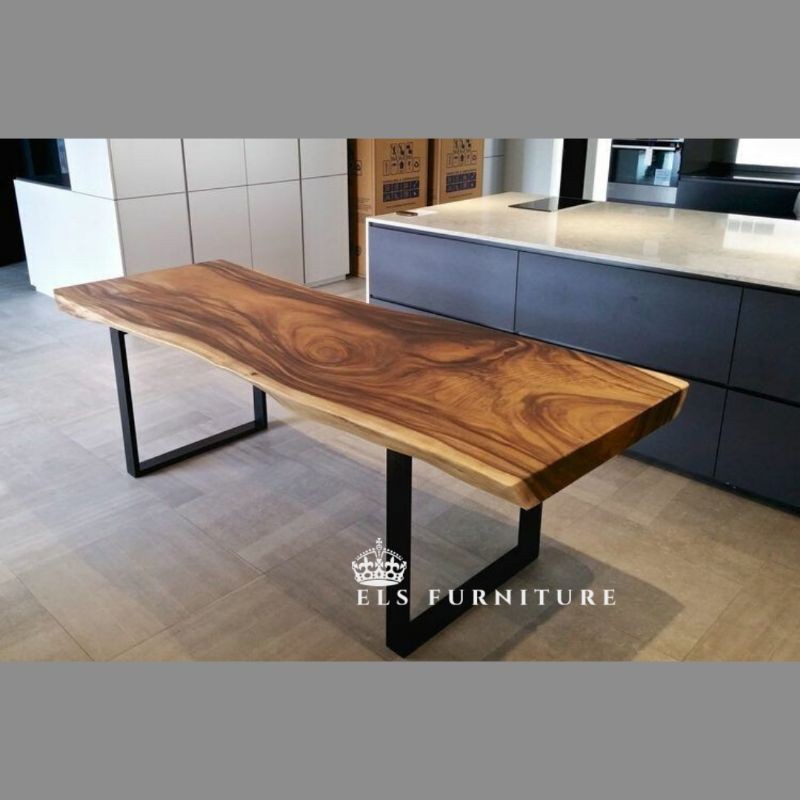 Jual meja makan trembesi meja coffe suar meja cafe meh kayu solid ...