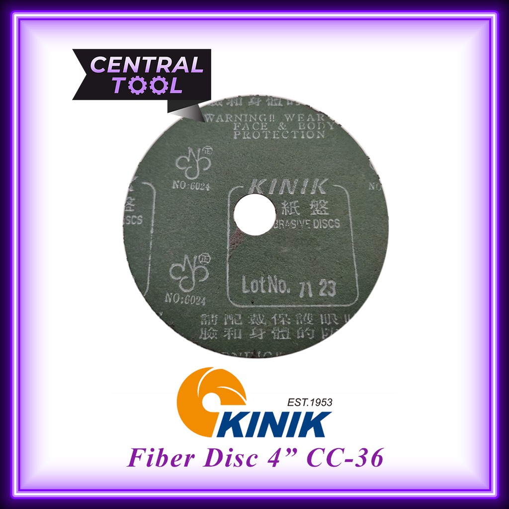 Jual Amplas Bulat Fiber 4" KINIK CC36 Fiber Disc CC-36 | Shopee Indonesia