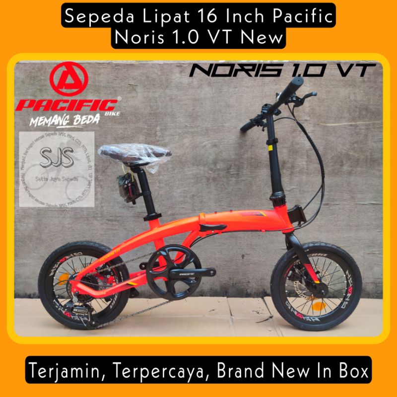 Jual Sepeda Lipat / Folding Bike 16 Inch PACIFIC NORIS 1.0 VT Alloy 7 ...