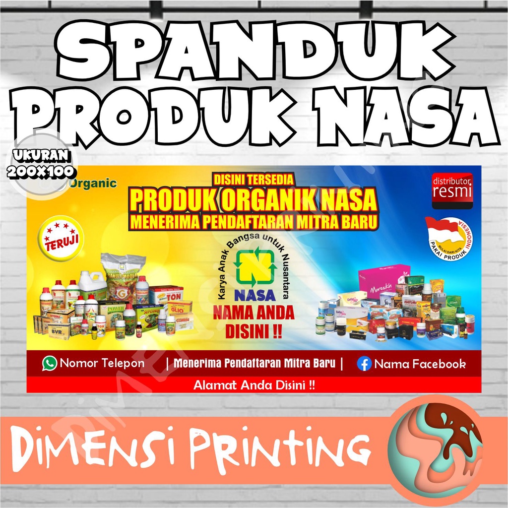 Jual BANNER SPANDUK NASA ( PRODUK NASA ) termurah terlaris | Shopee Indonesia