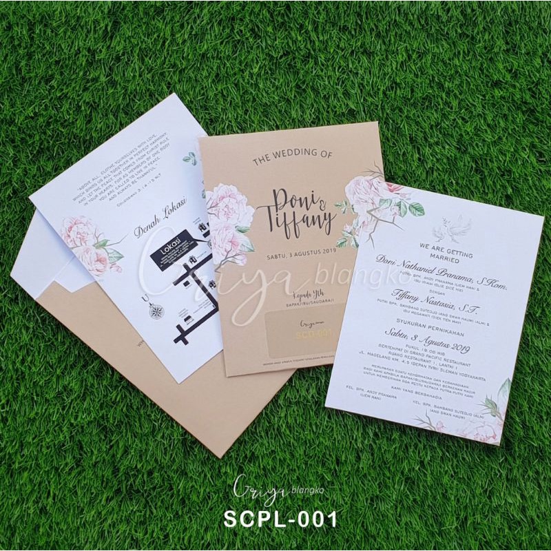 Jual Wedding invitation,Undangan pernikahan amplop,coklat rustic ...