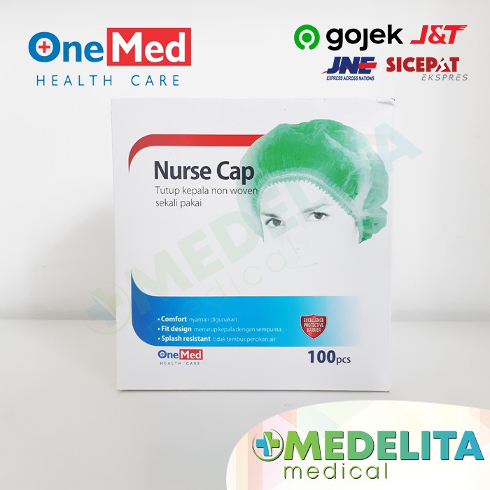 Jual ONEMED Nurse Cap / Penutup Kepala Sekali Pakai Onemed | Shopee ...