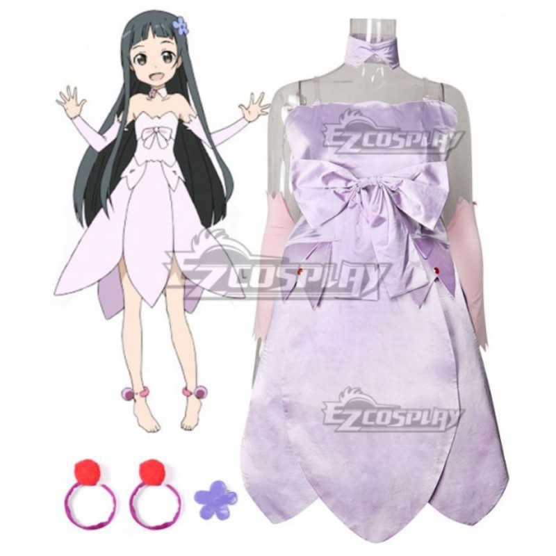 Jual Sword Art Online Yui purple dress Cosplay Costume Anime Female ...