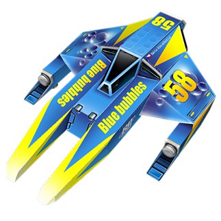 Jual DIY Papercraft Pola Kertas Astro Racer Blue Bubble | Shopee Indonesia