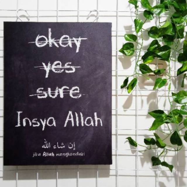 Jual Poster Kayu Insya Allah | Shopee Indonesia