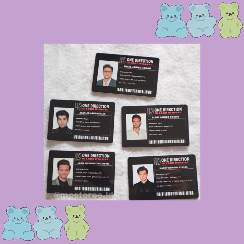 Jual One Direction ID card members edition | Shopee Indonesia
