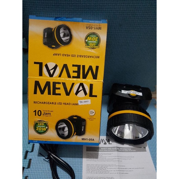 Jual meval senter kepala power led 30w | Shopee Indonesia