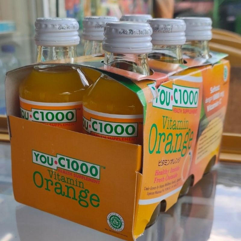 Jual You C1000 orange exp 09. 2022.140ml kemasan botol kaca x 6 pcs ...