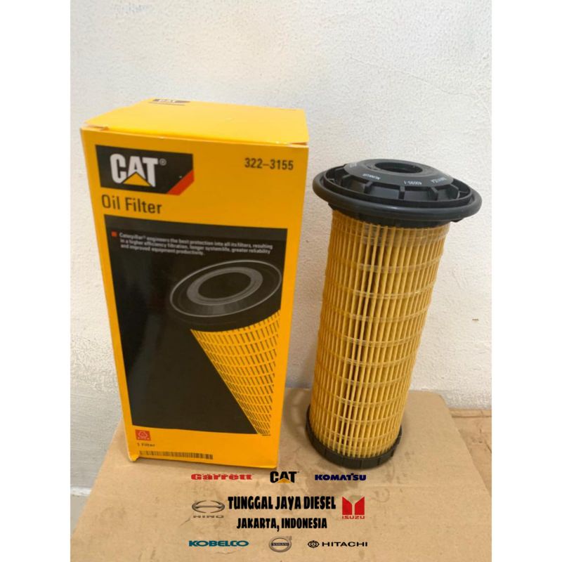 Jual Oil Filter Saringan Oli Cat 320D2 320GC Cater-pillar 322-3155 ...