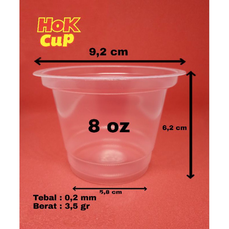 Jual gelas plastik hok cup 8oz | Shopee Indonesia