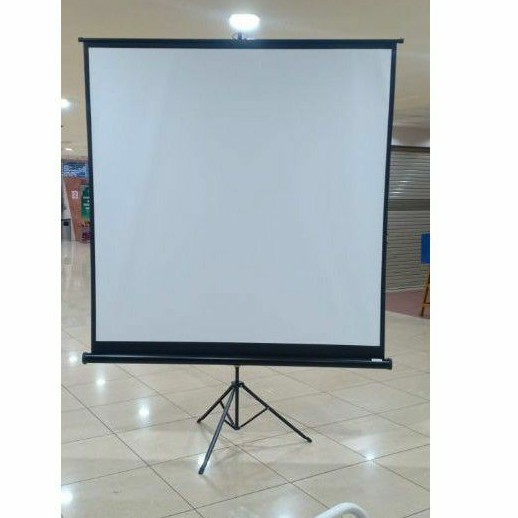 Jual screen tripod projector | layar proyektor standing 84 inch ...