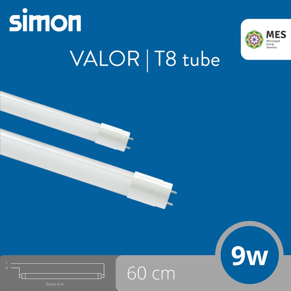 Jual SIMON LAMPU TL T8 LED 9W 6500K (60 cm) | Shopee Indonesia