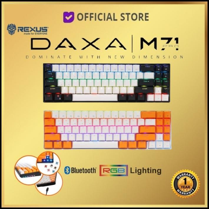 Jual Rexus Daxa M71 Pro Rgb Wireless Mechanical Keyboard Gaming ...