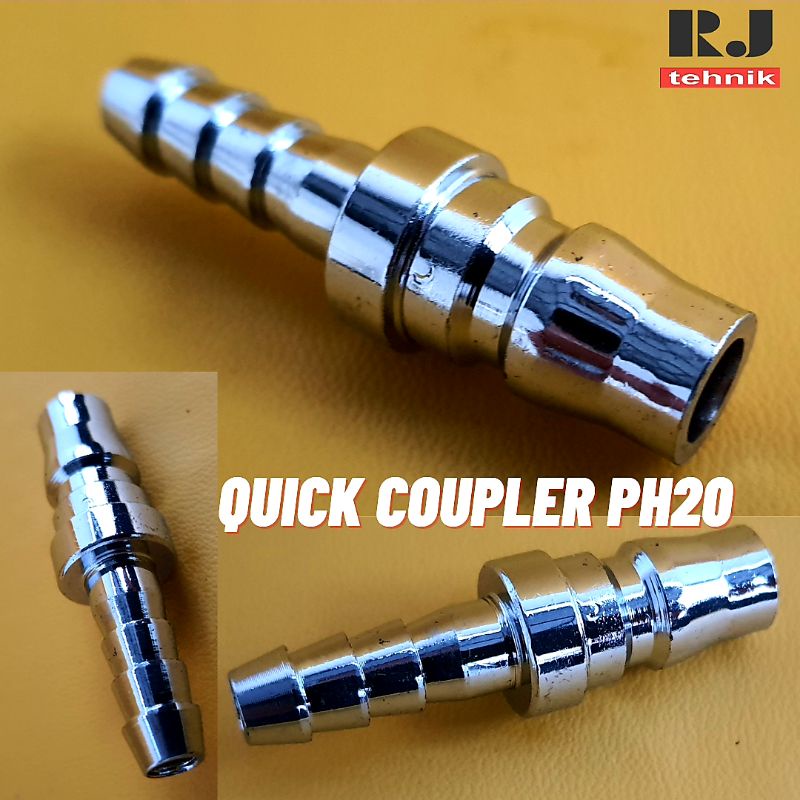 Jual Coupler PH20 (1/4") Male Plug Quick Coupler Connector Hose ...