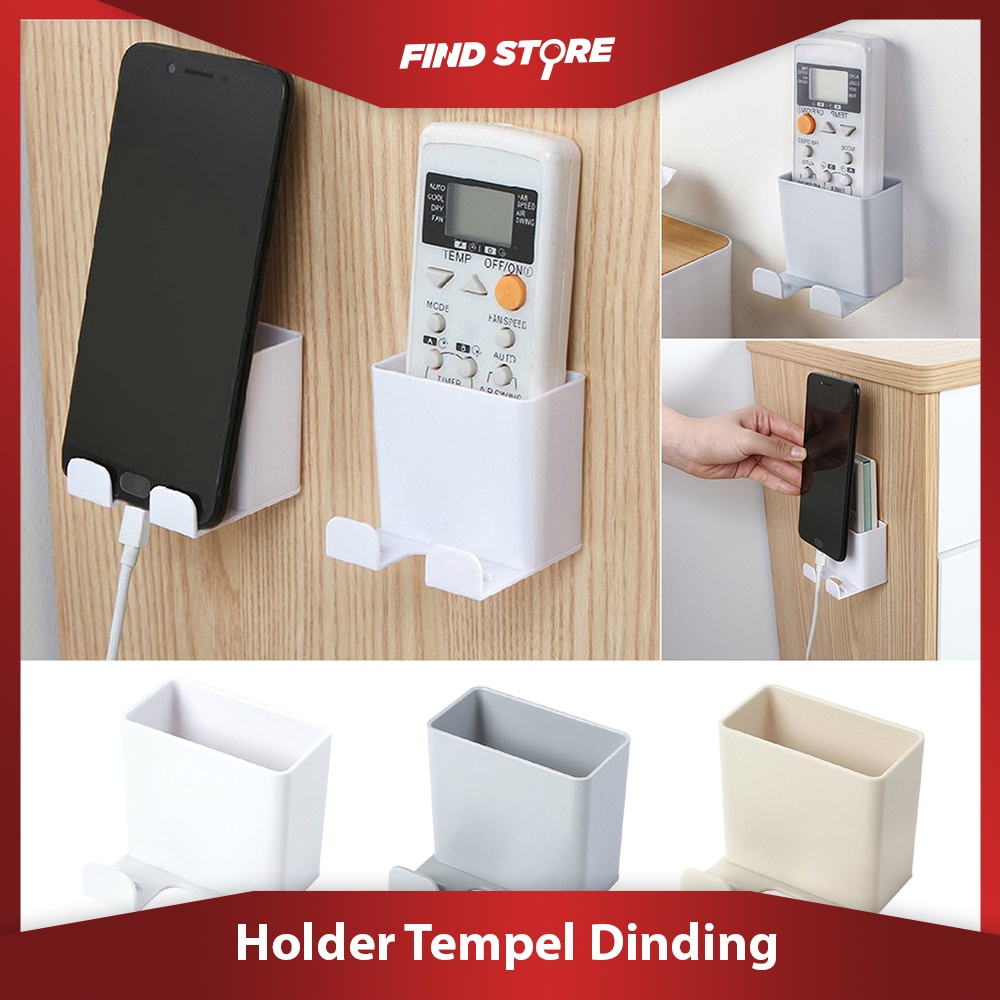 Jual Holder Tempel DInding 2 in 1 Gantungan Handphone dan Remote ...